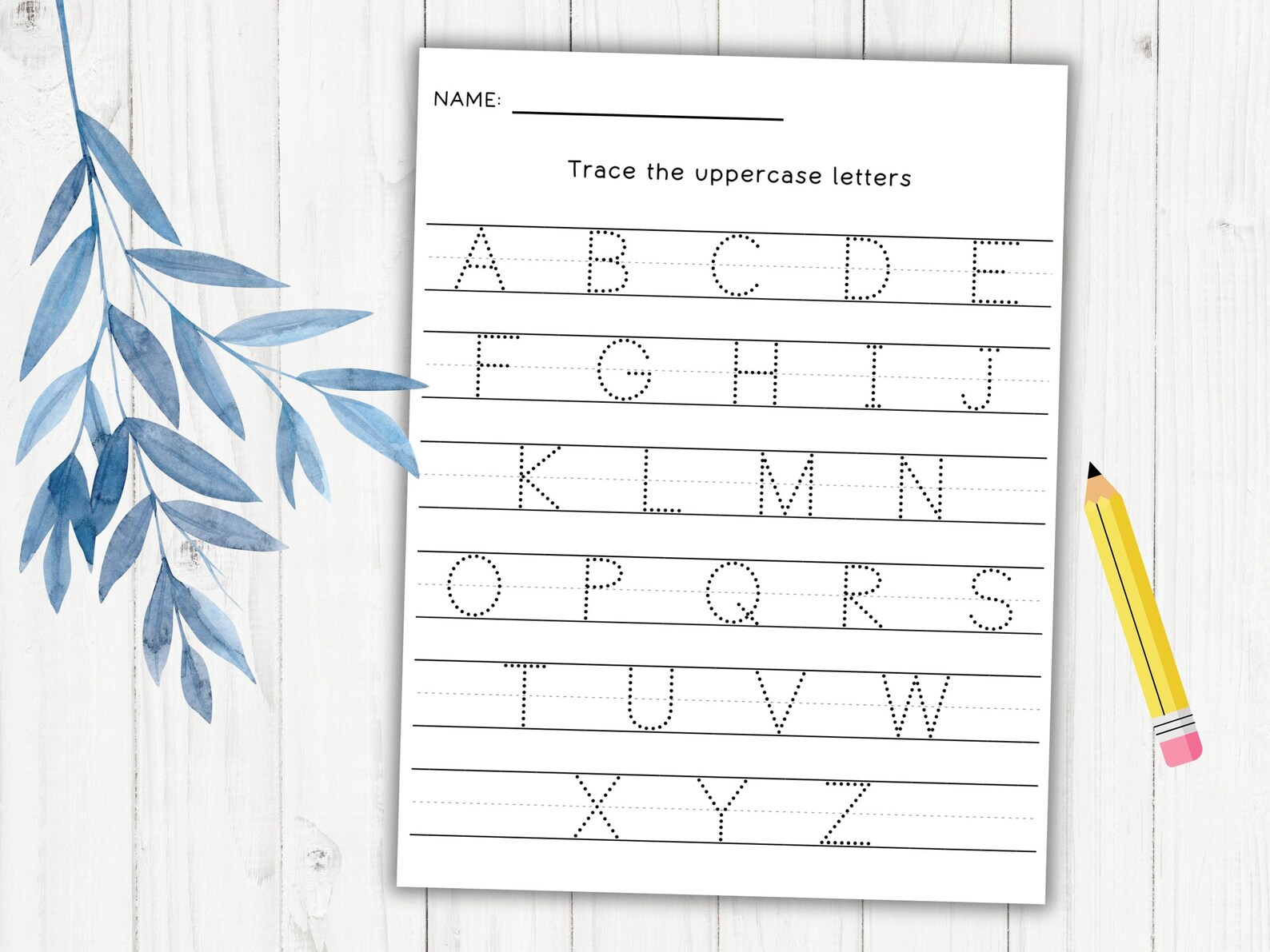 Alphabet Worksheets A-z Preschool Worksheets Letter Tracing A-Z ...