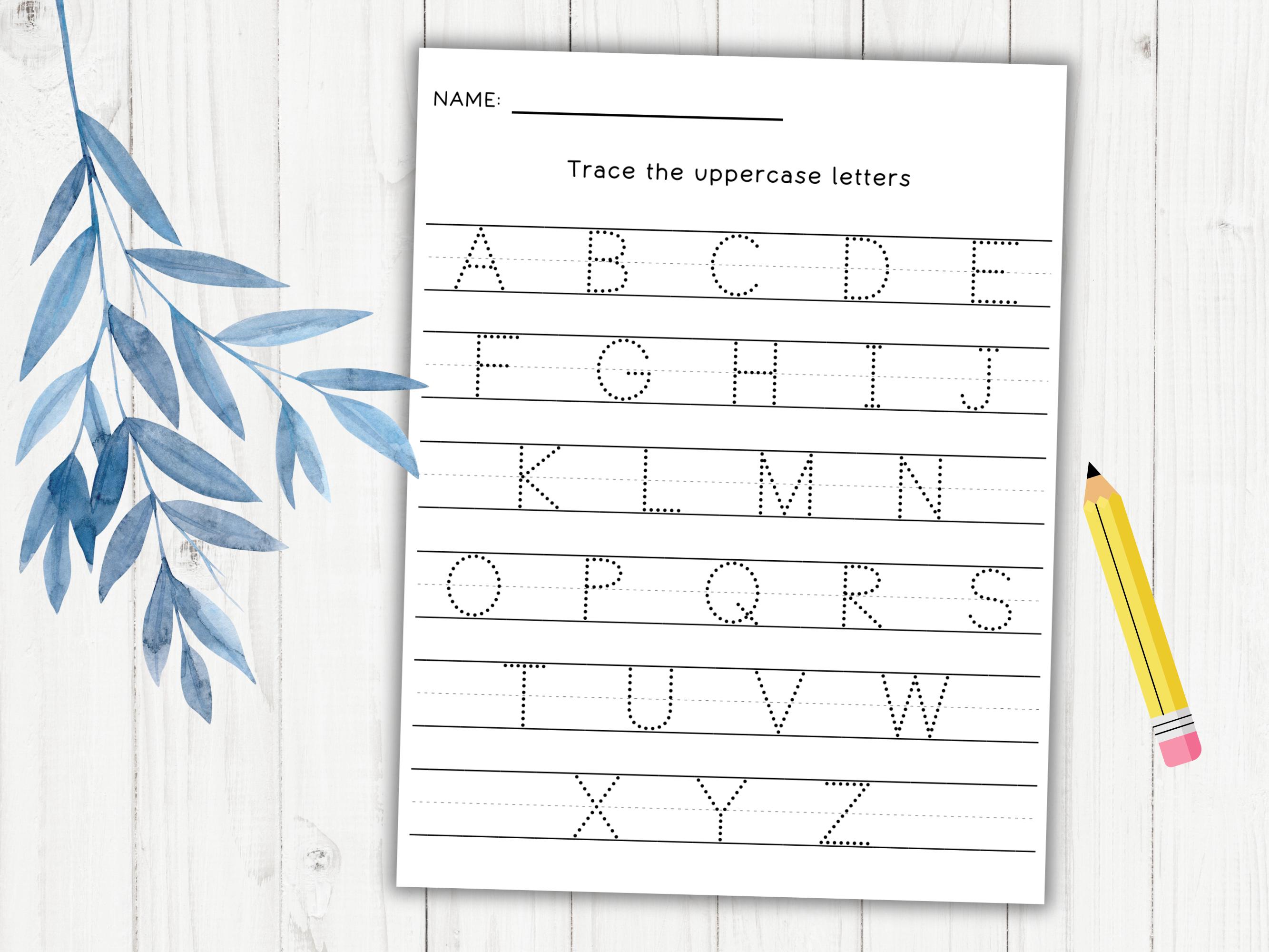Alphabet Worksheets A-z Preschool Worksheets Letter Tracing A-Z ...