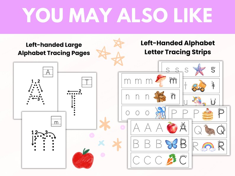 Alphabet Tracing Flash Cards, Handwriting Practice Sheets for Kids ...