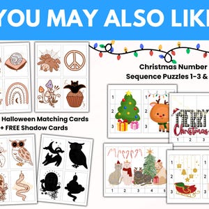 Christmas Number Puzzle Printable Holiday Preschool Counting Games ...