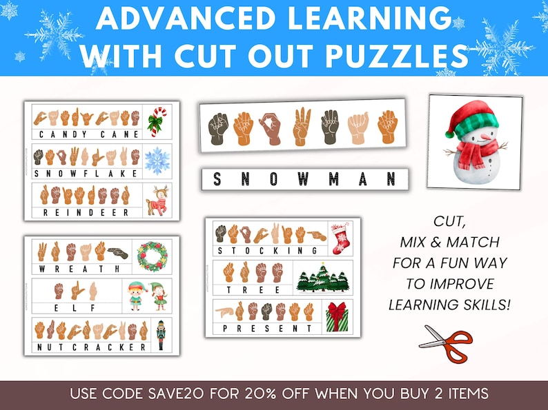 ASL Flashcards Sign Language Alphabet Puzzle Learn Sign Language ASL ...