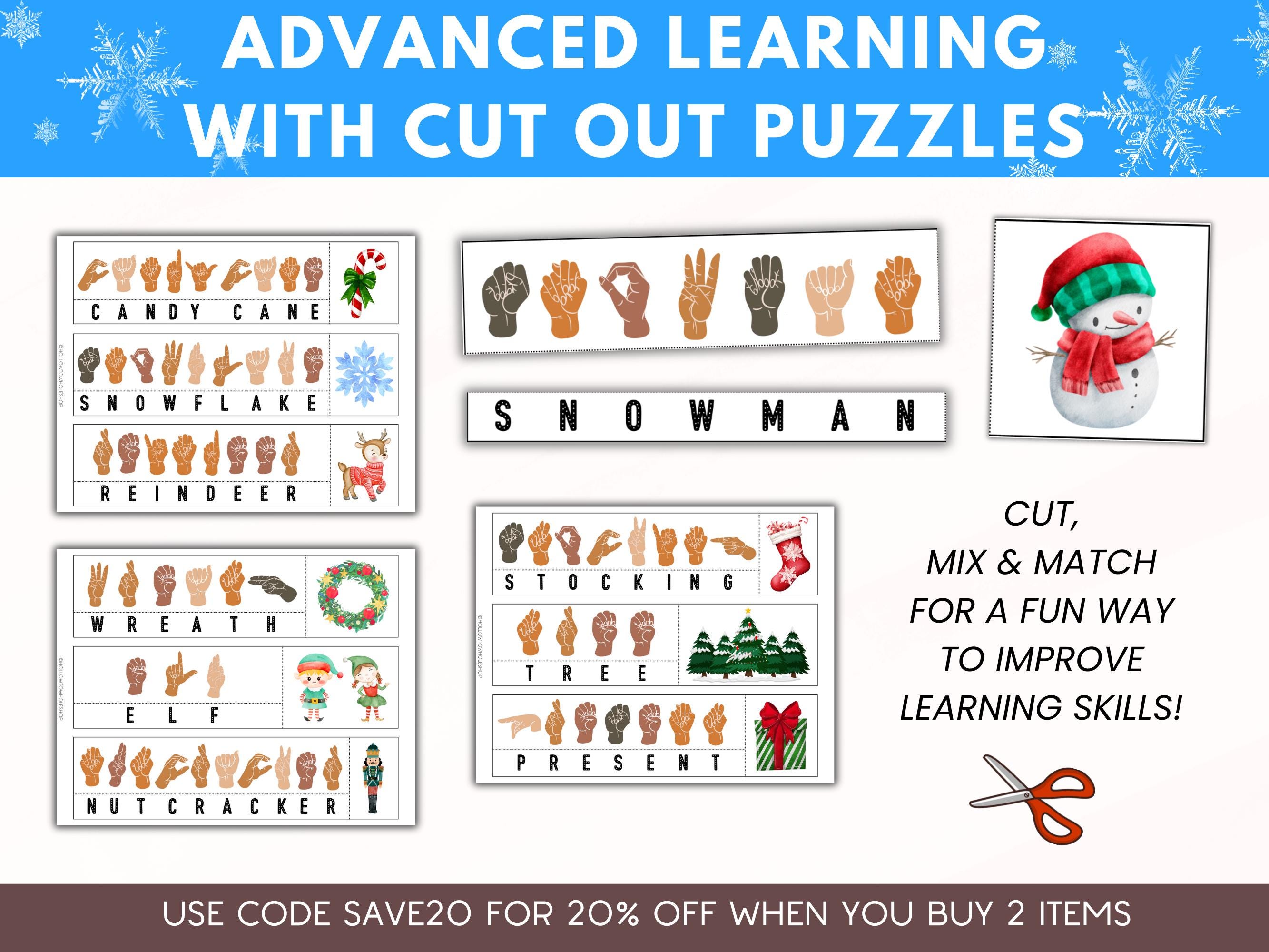 ASL Flashcards Sign Language Alphabet Puzzle Learn Sign Language ASL ...