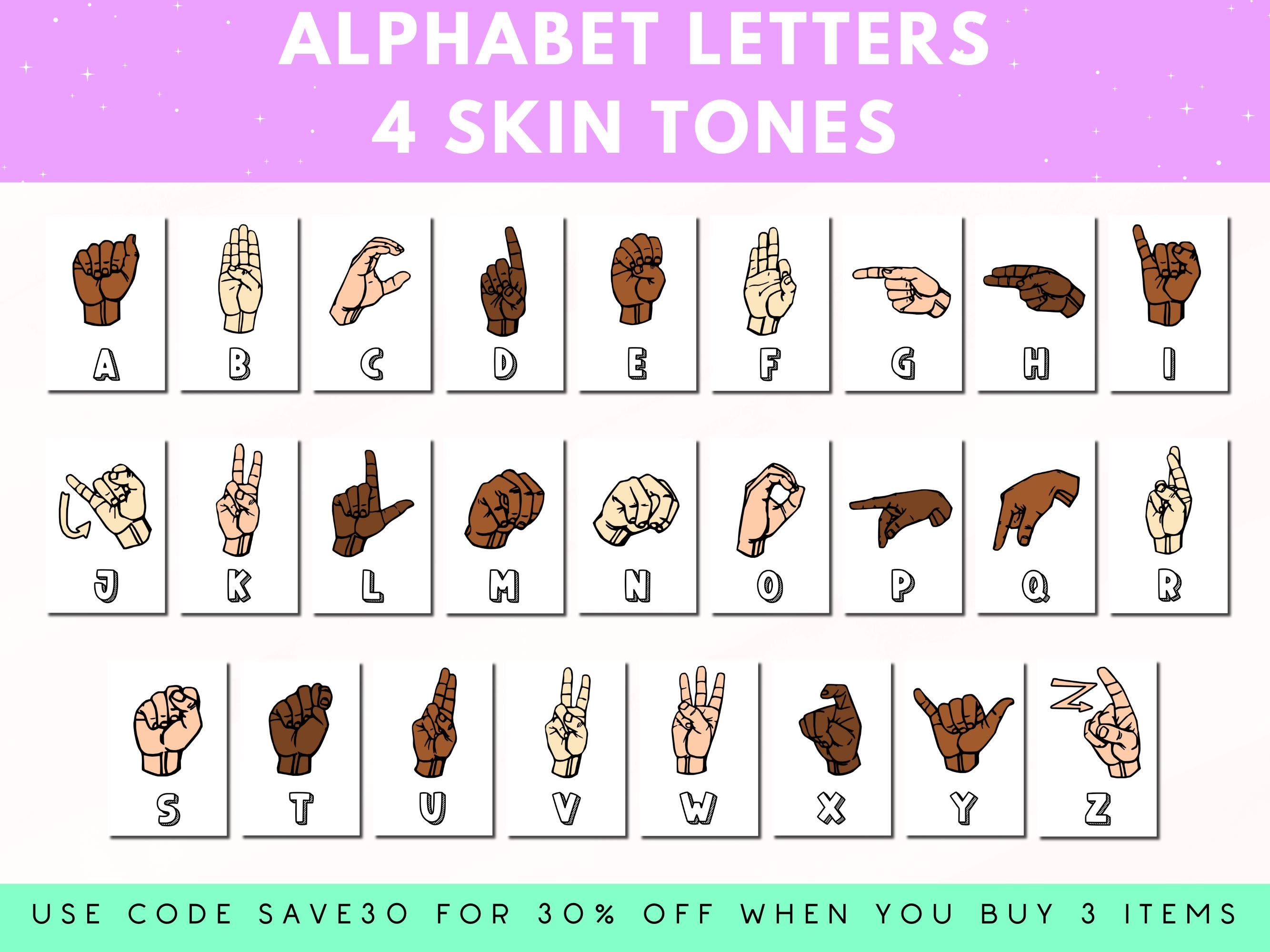 Sign Language Flash Cards, ASL Alphabet Flashcards, Digital Download ...
