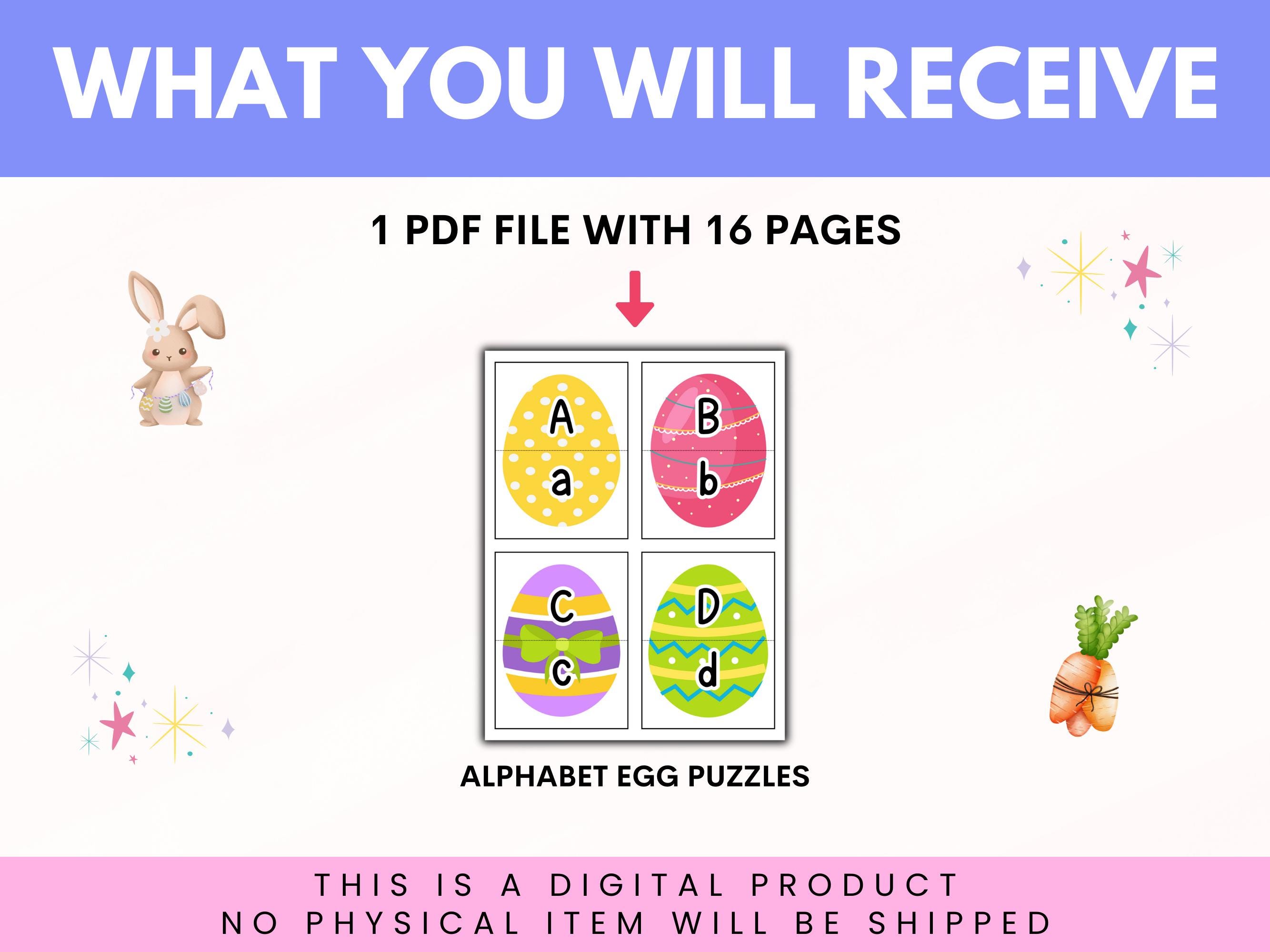 Easter Egg Matching Game, Alphabet Flash Cards, Learn Letters, Prek ...