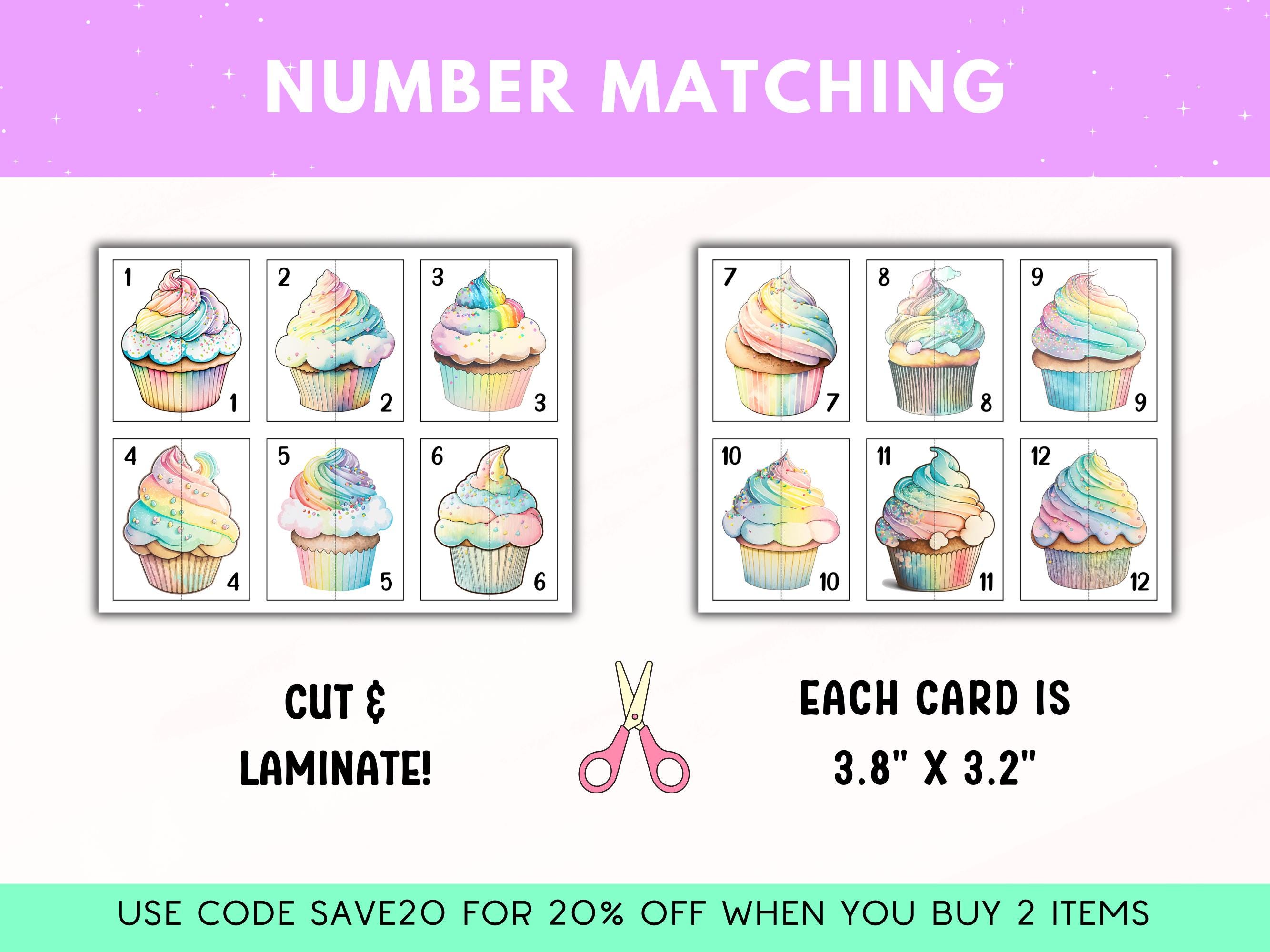 Counting Cupcakes Prek Printable, Preschool Math, Number Recognition ...