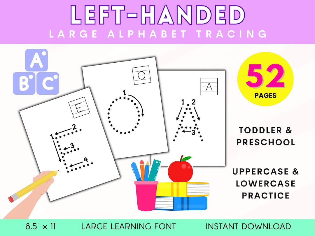 Letter Tracing Cards Alphabet Tracing for Toddlers Left Handed Writing ...