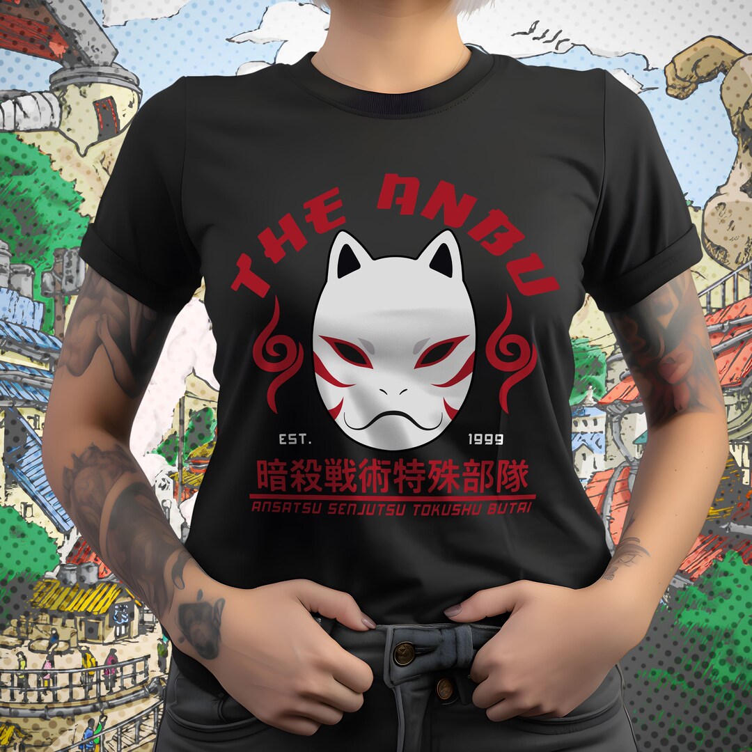 Anbu Mask Vintage Shirt Unisex, Anime Manga Shirt, Anime Lovers Shirt ...