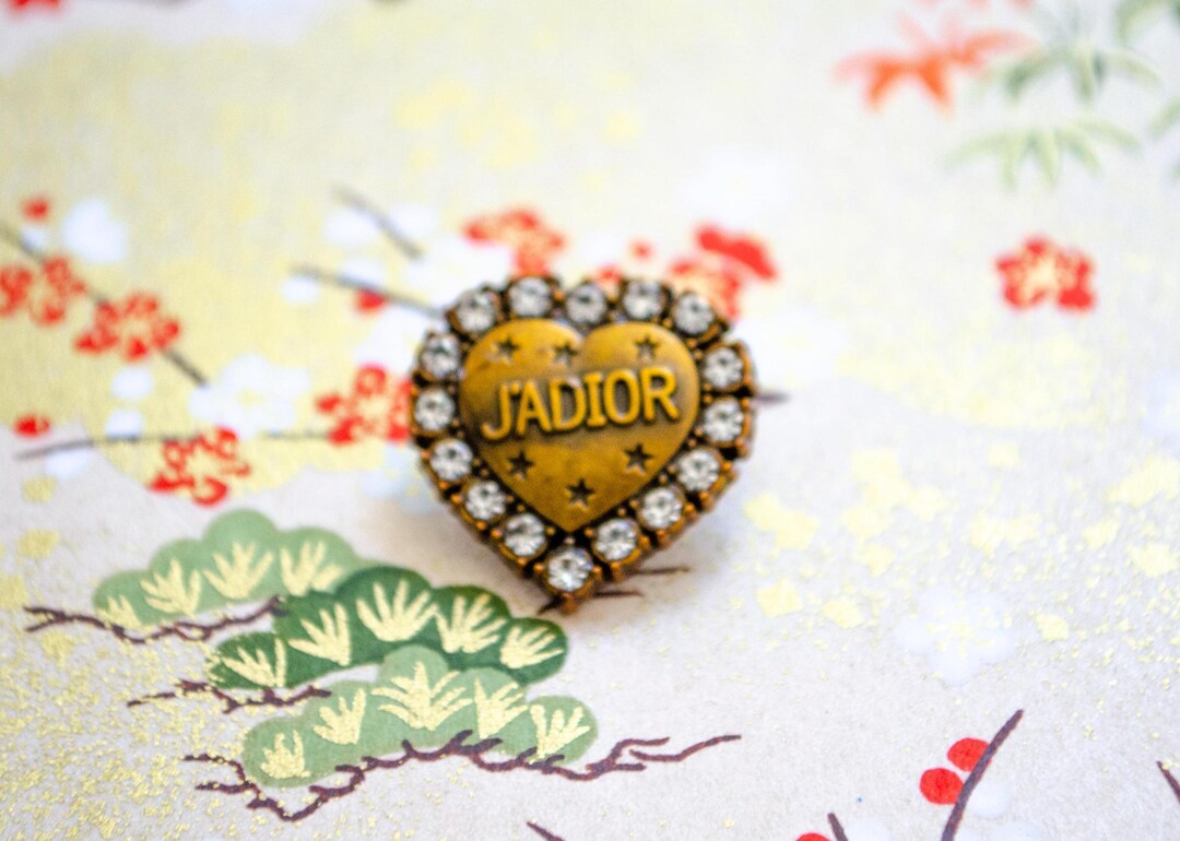 Vintage Dior Metal Buttons With Rhinestones - Etsy