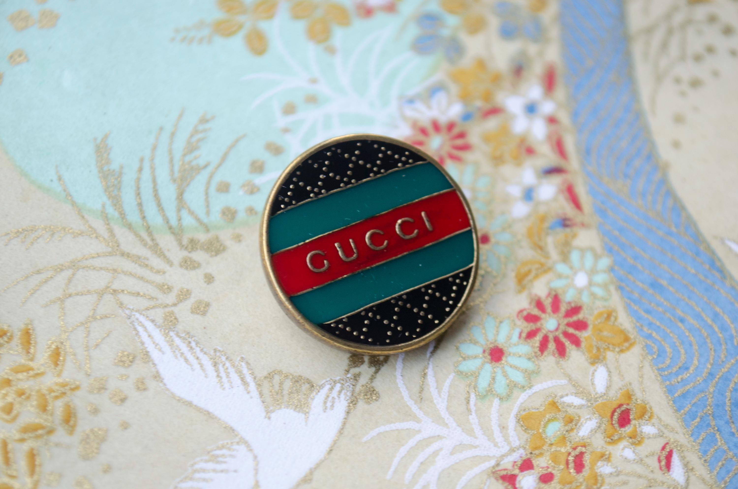 Vintage Gucci Stamped Metal Buttons. 2 Sizes - Etsy