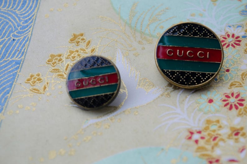 Vintage Gucci Stamped Metal Buttons. 2 Sizes - Etsy
