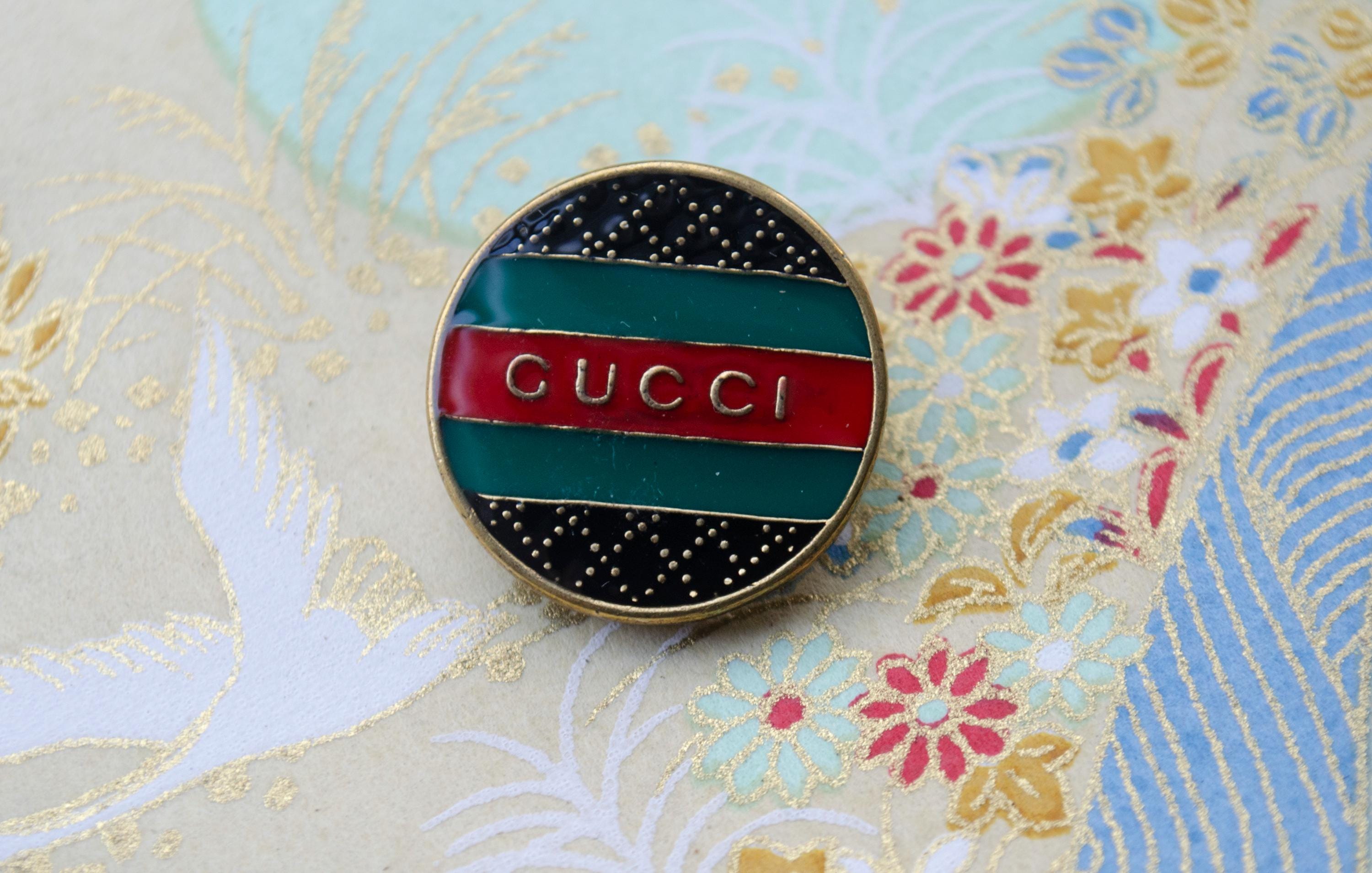Vintage Gucci Stamped Metal Buttons. 2 Sizes - Etsy