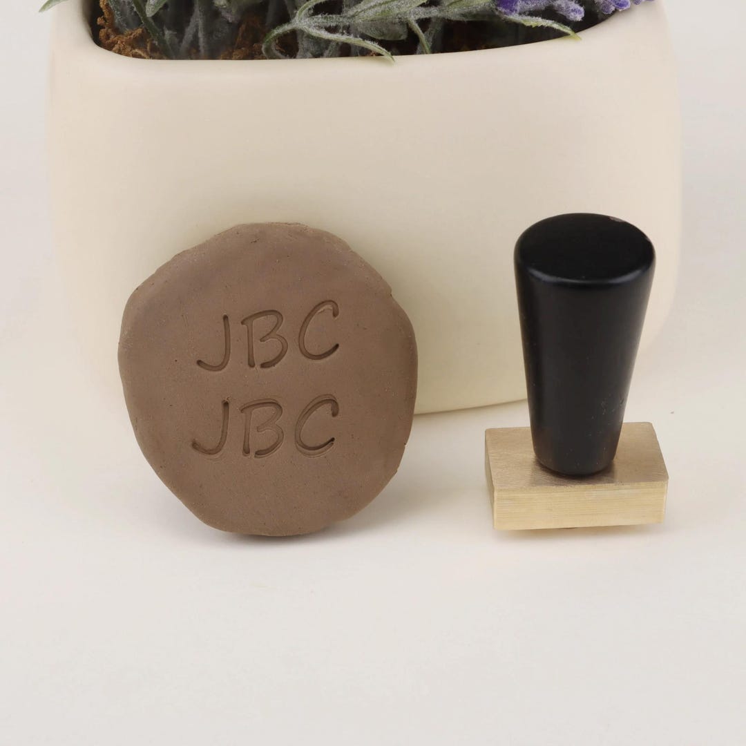 Custom Clay Stamp With Your Name, Brass Stamp for Pottery, Polymer Clay ...