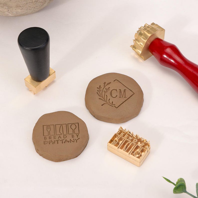 Custom Pottery Stamp With Your Name, Polymer Clay Stamps, Personalized ...
