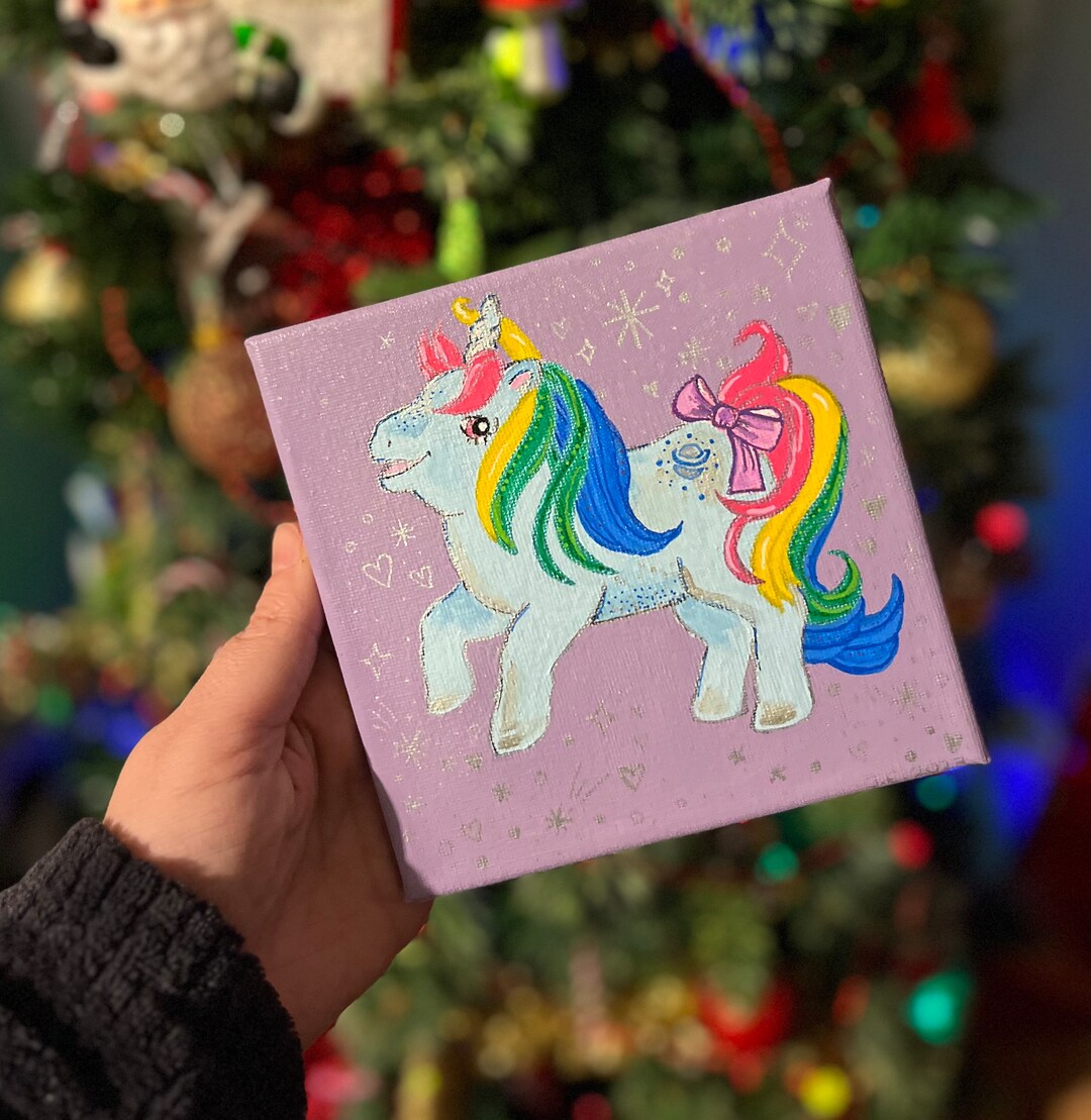 Original Acrylic Painting on Canvas - My Little Pony - Moonstone - 6x6 ...