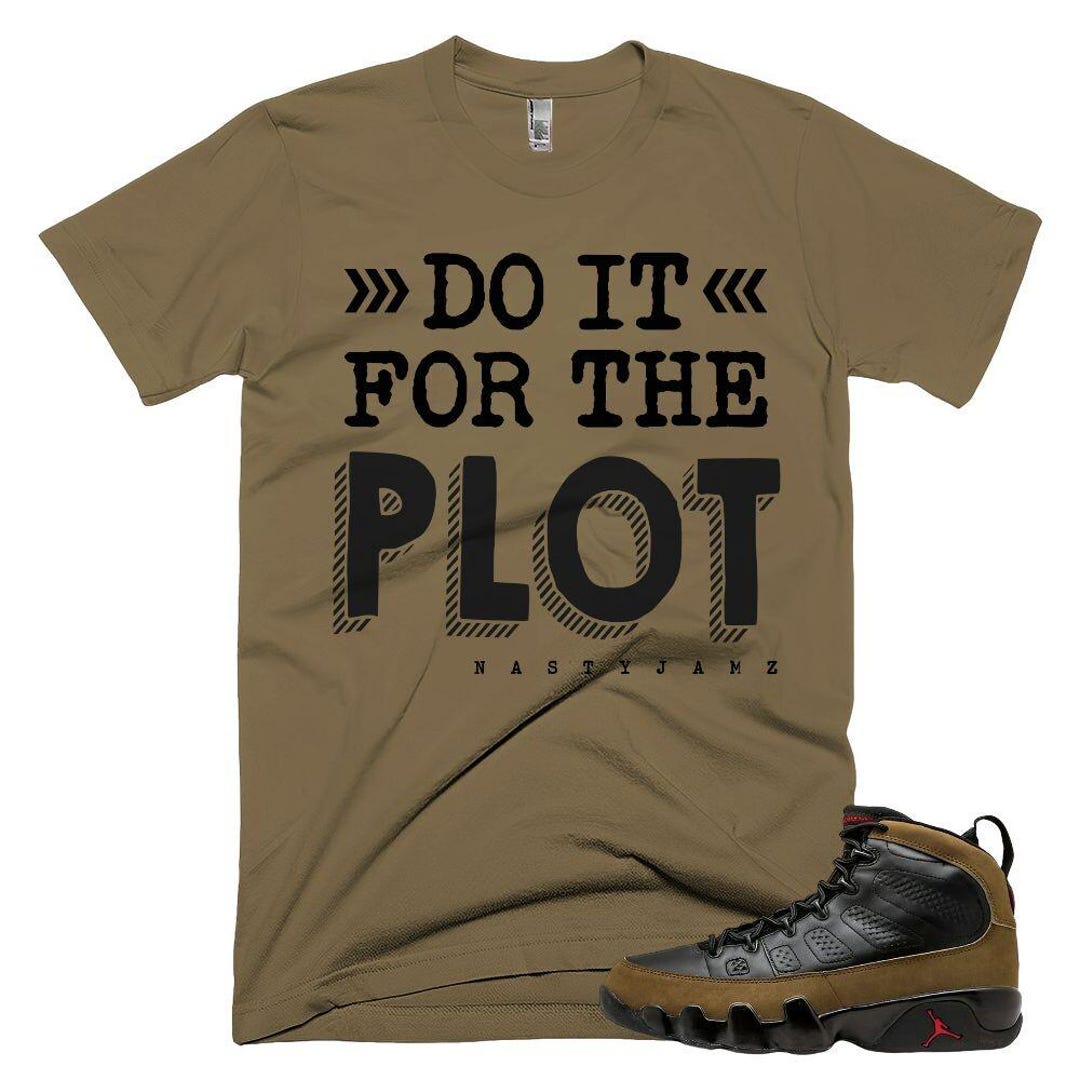 AJ 9 Olive Brown Black Tshirt Match Sneaker Do It for the Plot Clothing ...