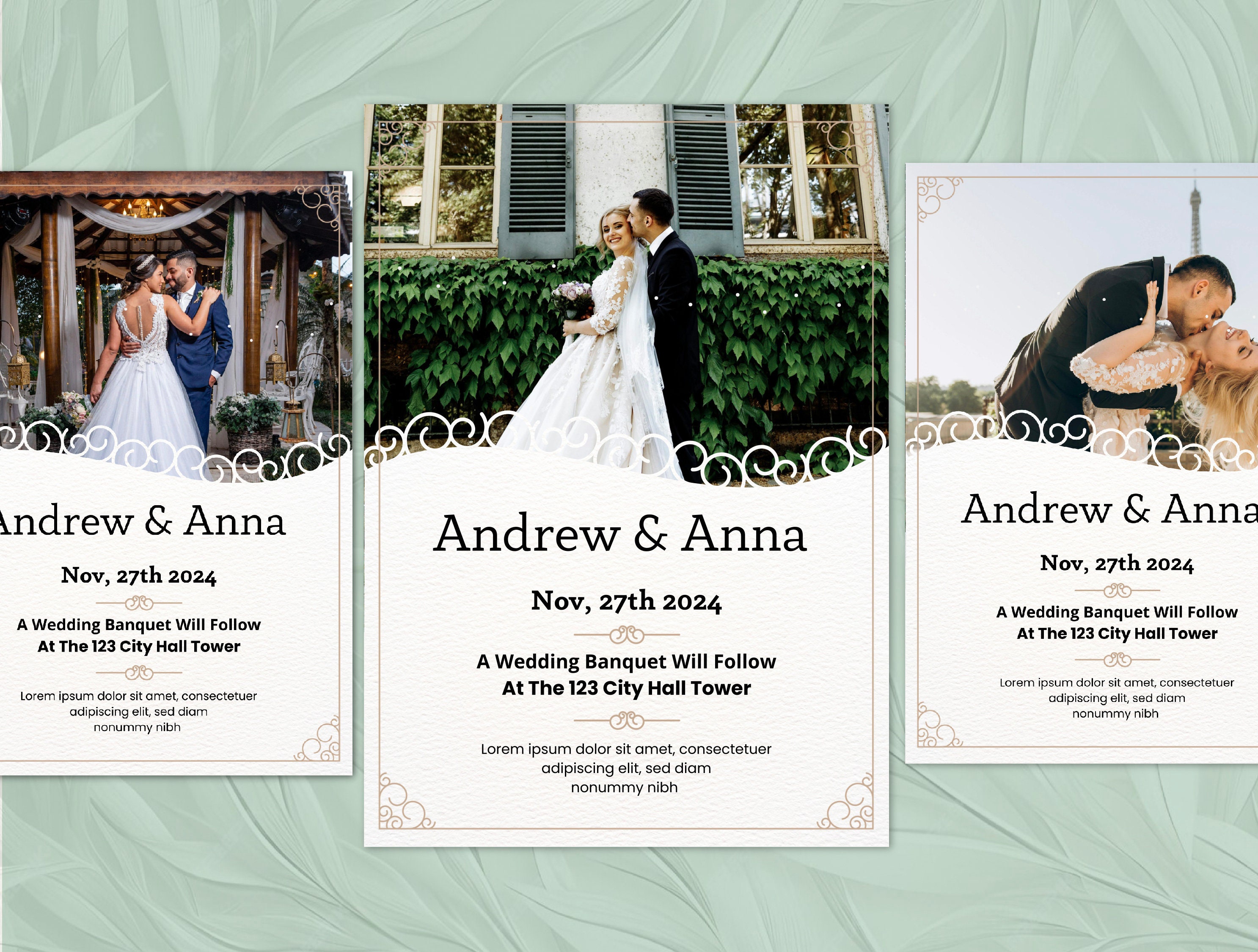 Create Your Own WEDDING INVITATION Template in Canva, Personalized ...