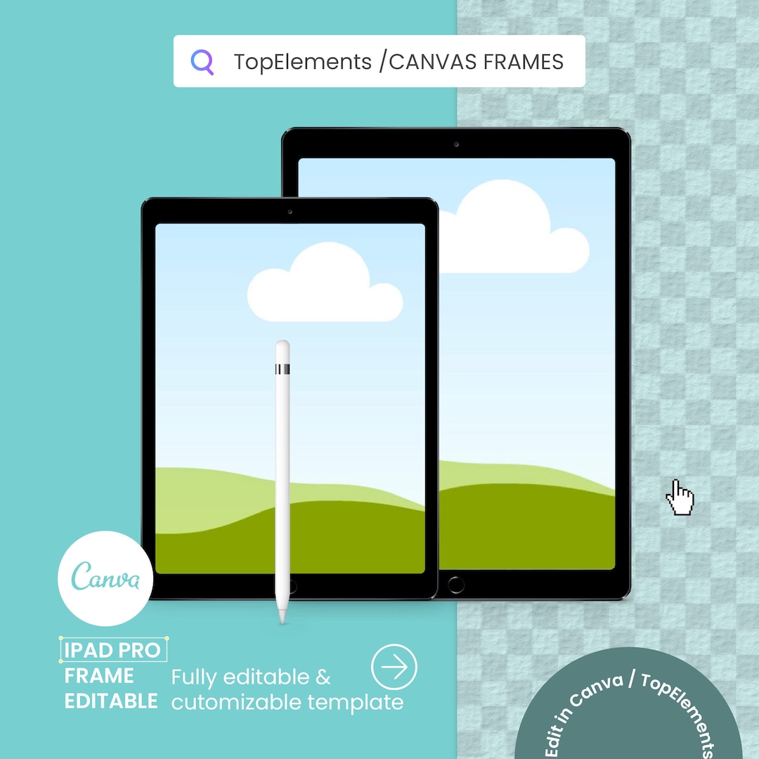 IPad Pro Device Mockup - Laptop Tablet Smart iPad Pro Canva Frame ...