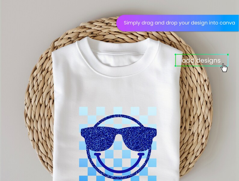 Editable CHECKERED Smiley Face Pack, CANVA FRAME Templates for Fun and ...