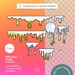 Drip Shape Canva Frame - Paint Drip CANVA Template Pack, Drag and Drop ...