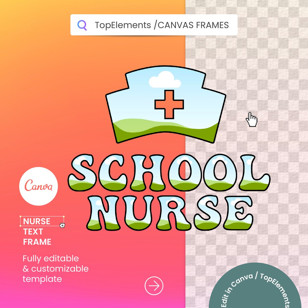 Create Your Own Nurse Frame Designs, Nurse Canva Frame Pack, Editable ...