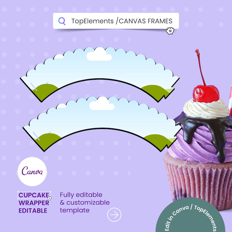 Purple Cupcake Liner - Etsy