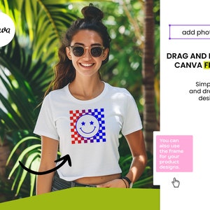 SMILE Checkered Canva Frame, Editable CHECKERED Pattern, Smile ...