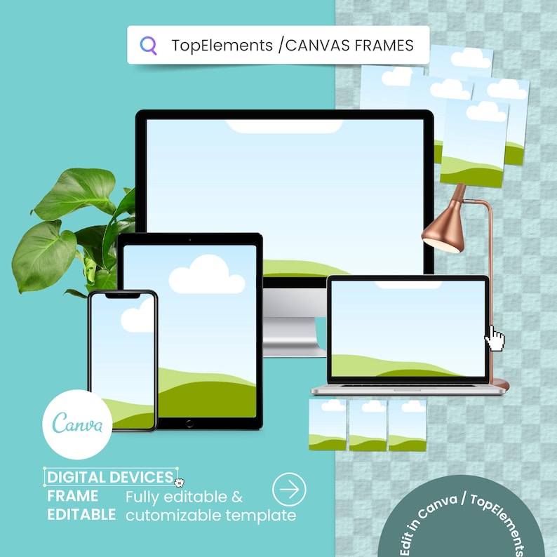 Canva Frames Digital Devices,device Mockup in Canva of Phone,tablet ...