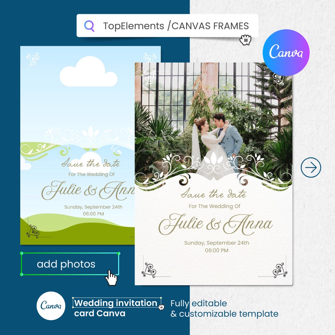 Create Your Own Invitation, WEDDING TEMPLATE, Editable Photo, Customize ...