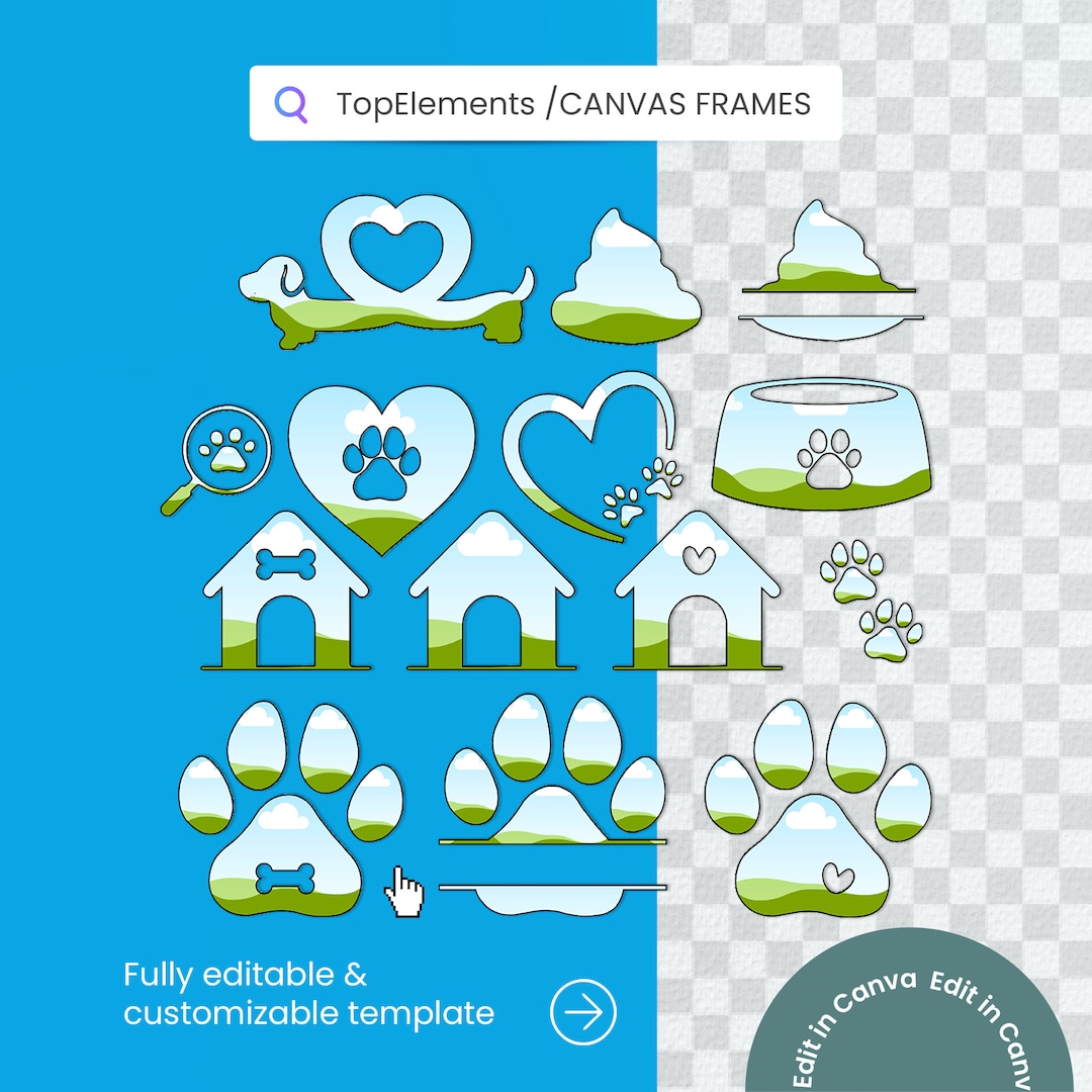 Create Your Own Dog Designs in Canva, Dog Tag Mockup, Editable Dog ...