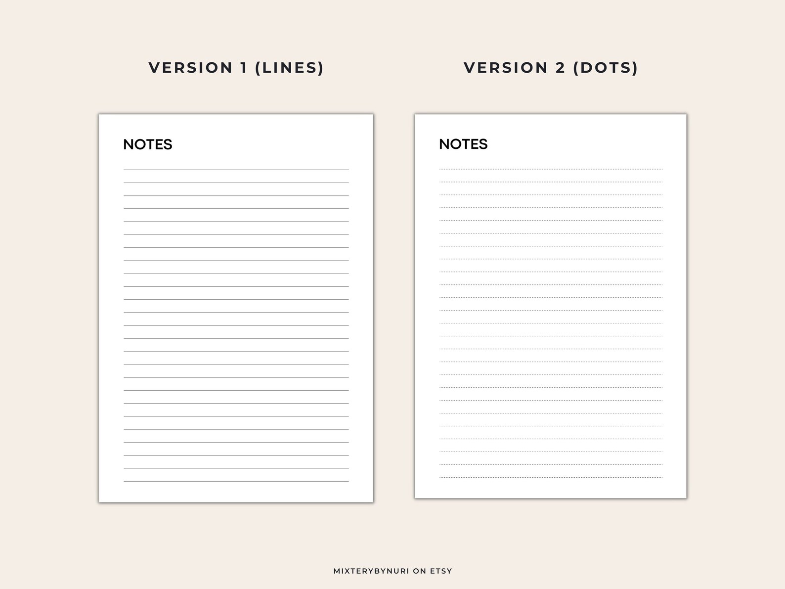 Notes Page Printable Template, Note Taking, Blank Writing Papers, Notes ...