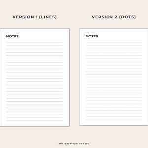 Notes Page Printable Template, Note Taking, Blank Writing Papers, Notes ...