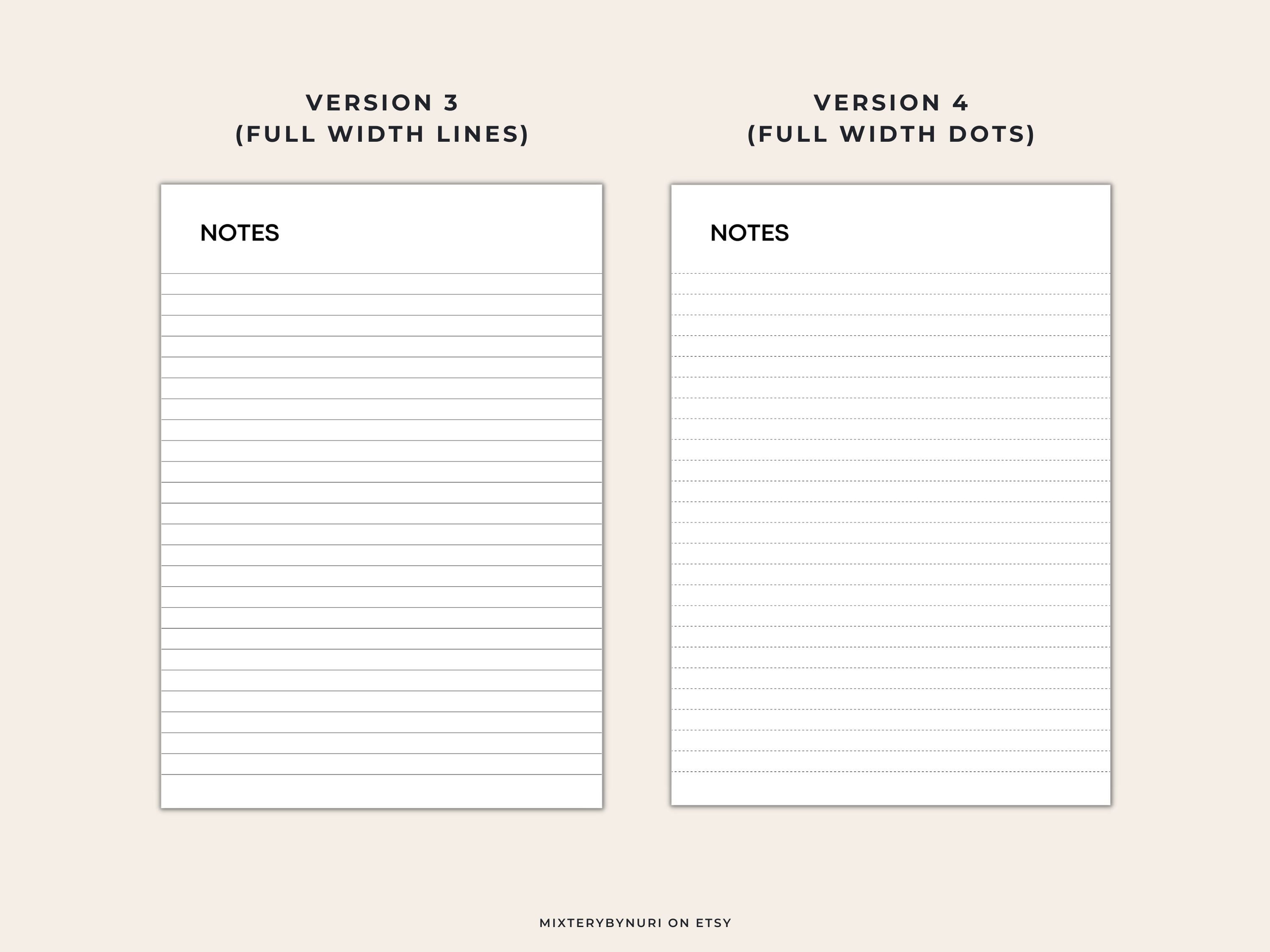 Notes Page Printable Template, Note Taking, Blank Writing Papers, Notes ...