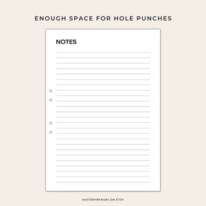 Notes Page Printable Template, Note Taking, Blank Writing Papers, Notes ...