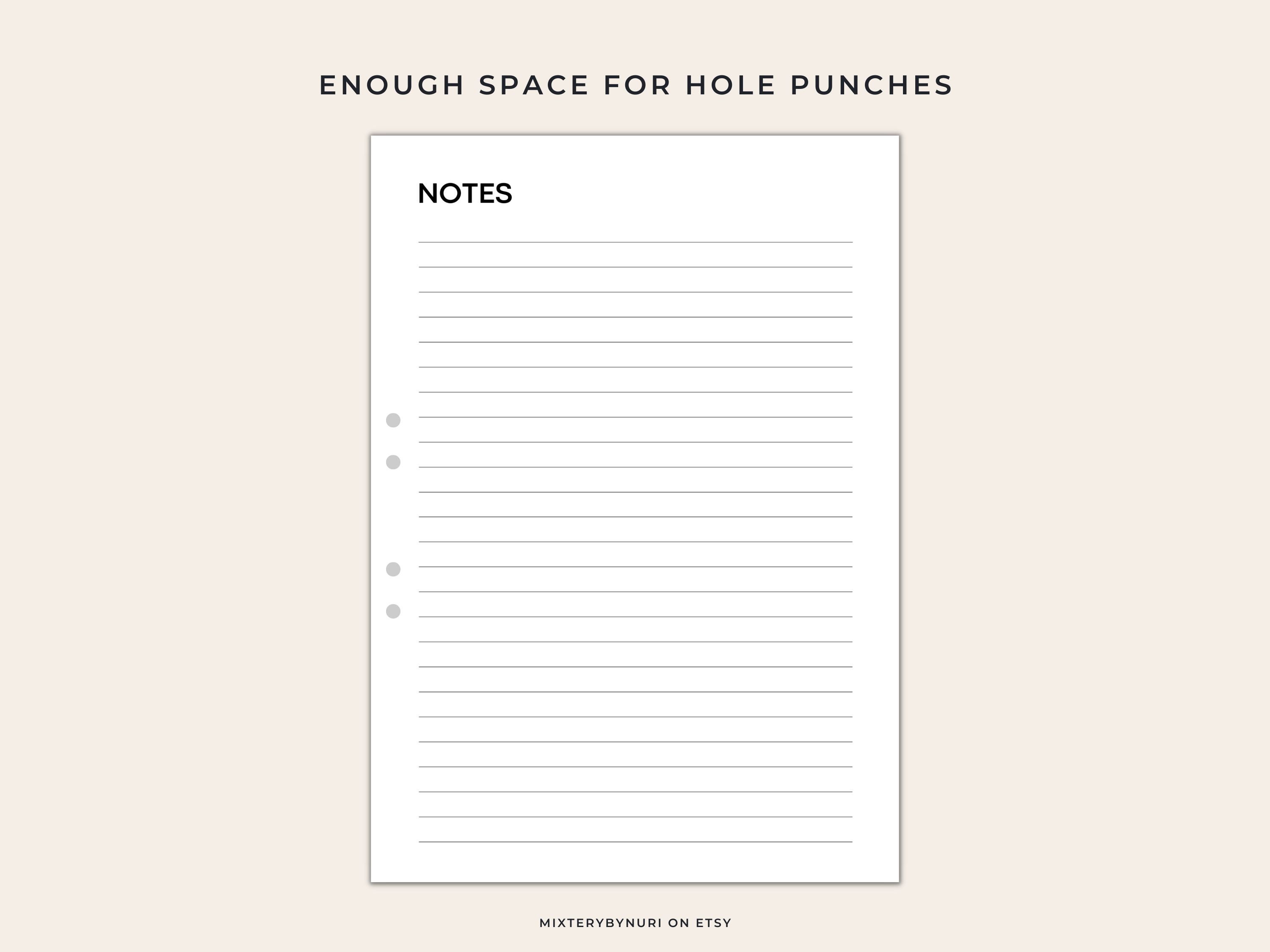 Notes Page Printable Template, Note Taking, Blank Writing Papers, Notes ...