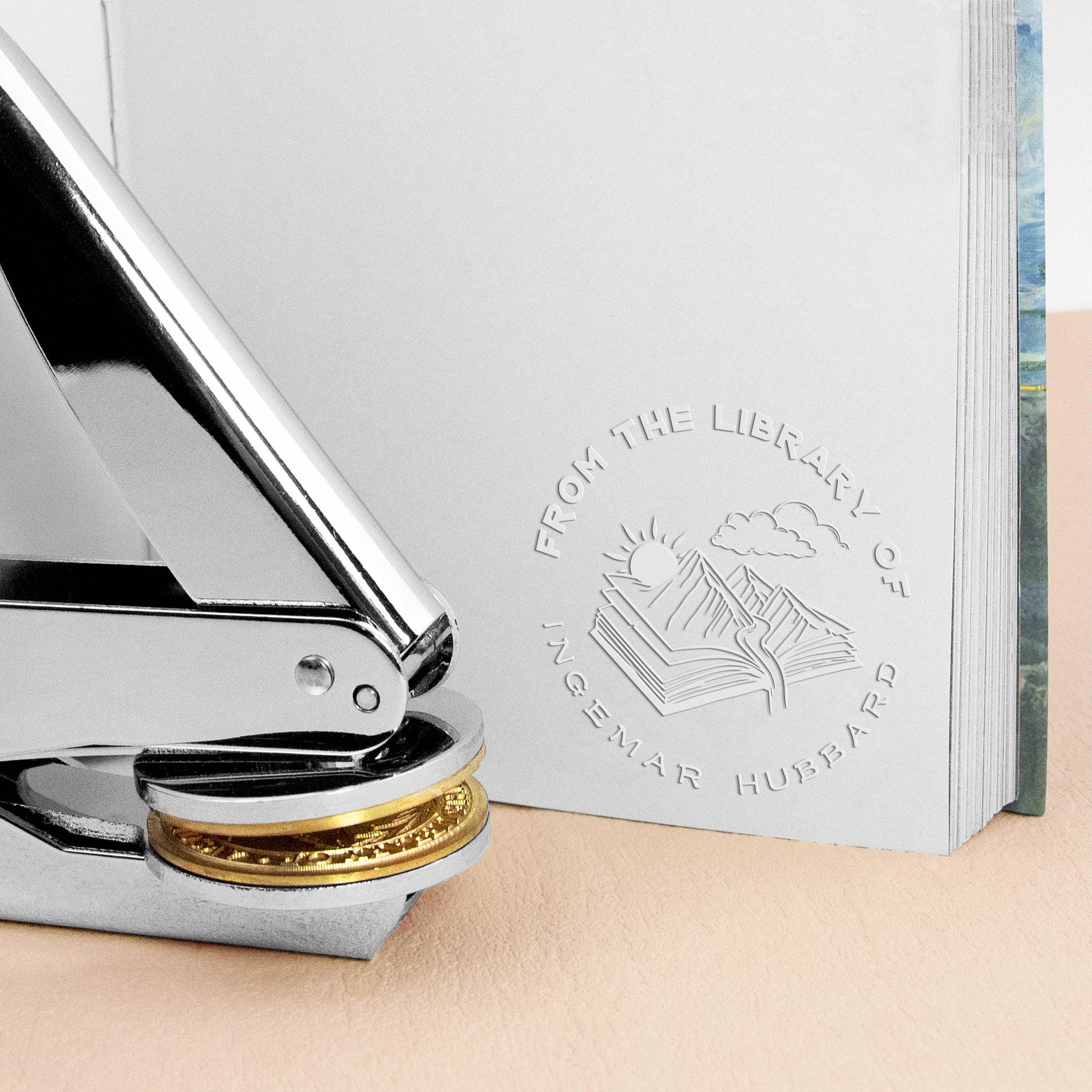 Personalized Book Embosser, Library Embosser Custom Any Logo, From the Library Of, Custom ...