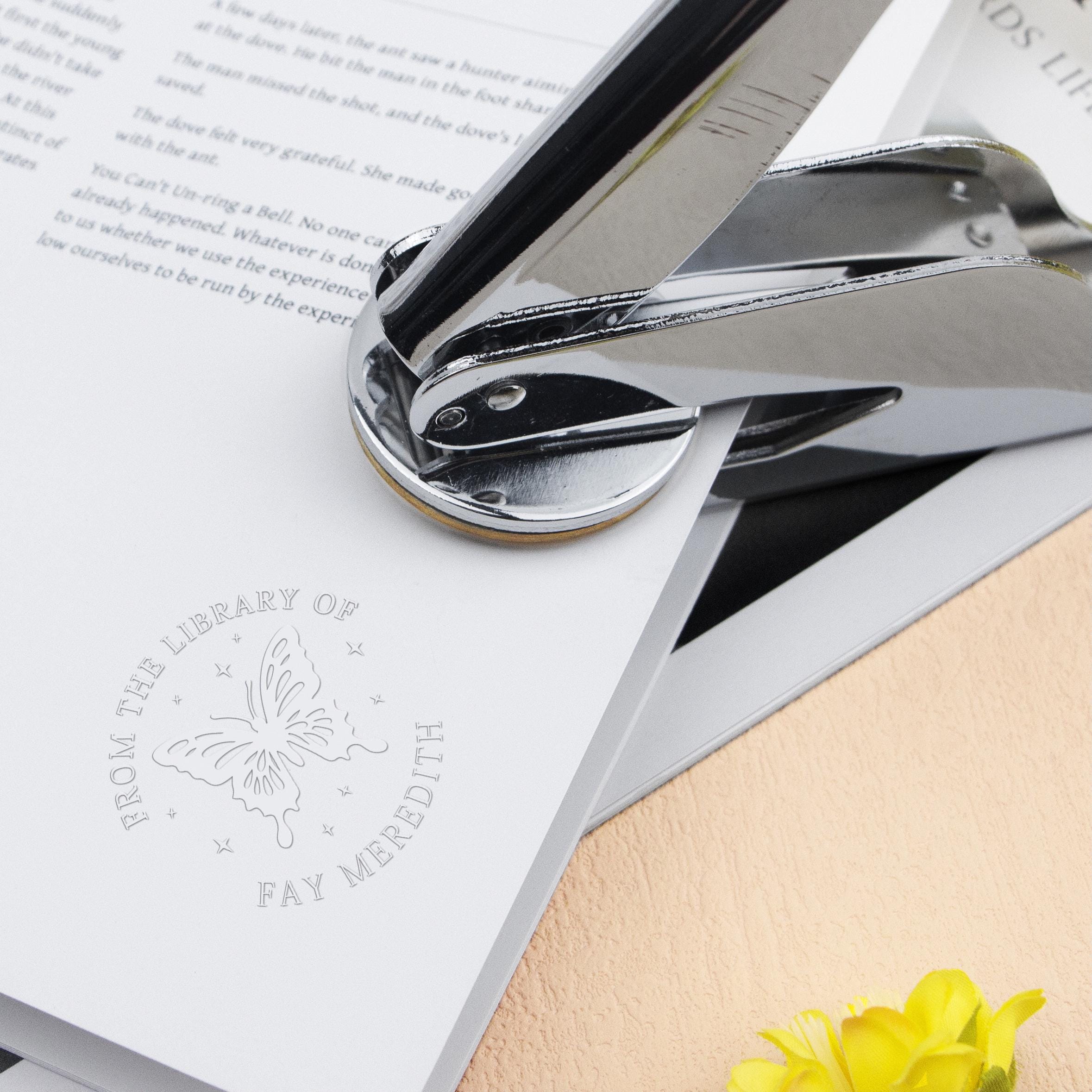 Personalized Book Embosser, Library Embosser Custom Any Logo, From the ...