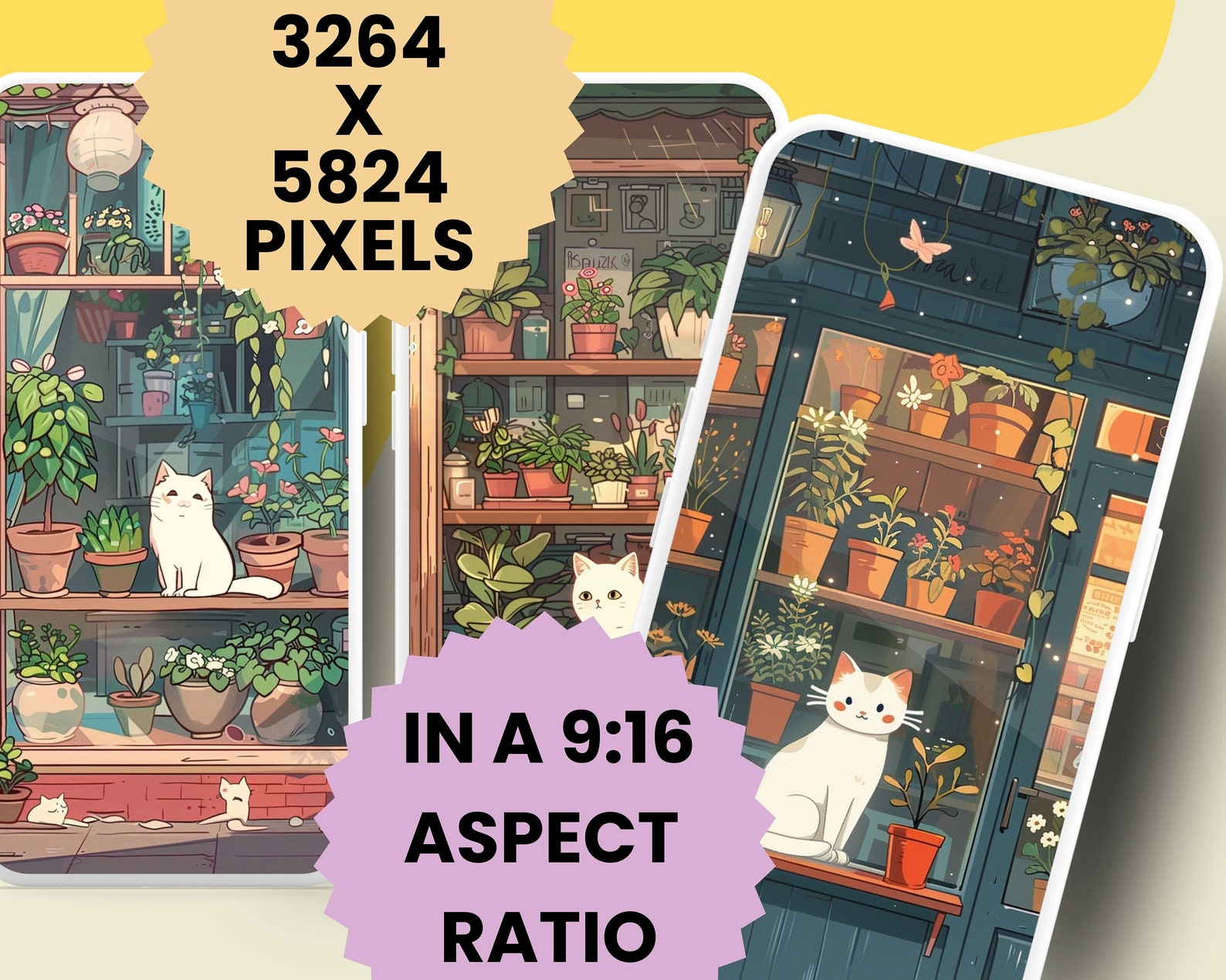 Cozy Cat Wallpaper Pastel Kawaii Cat Screensaver, Cute Lofi Desktop ...