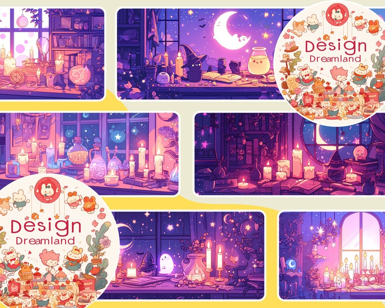 Witchy Wallpaper Screensaver - Cute Witch Aesthetic, Digital Desktop ...