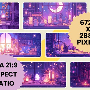 Witchy Wallpaper Screensaver - Cute Witch Aesthetic, Digital Desktop ...