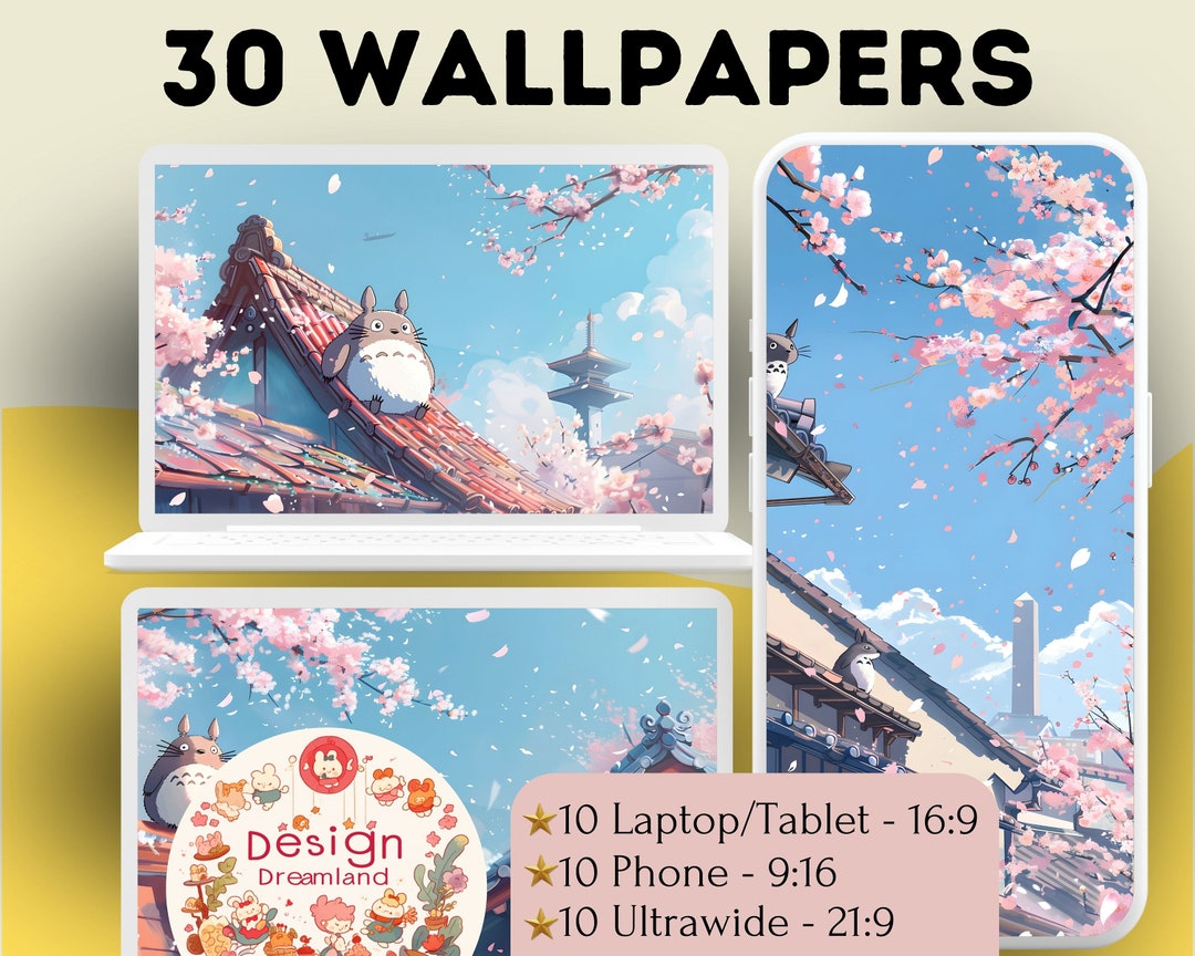 Pastel Sakura Wallpaper, Cute Cozy Flower Background for Desktop ...