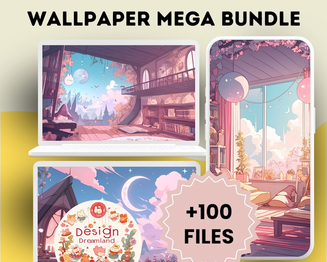 Ghibli Wallpaper MEGA Bundle: Cute & Cozy Anime Wallpaper for Tablets ...