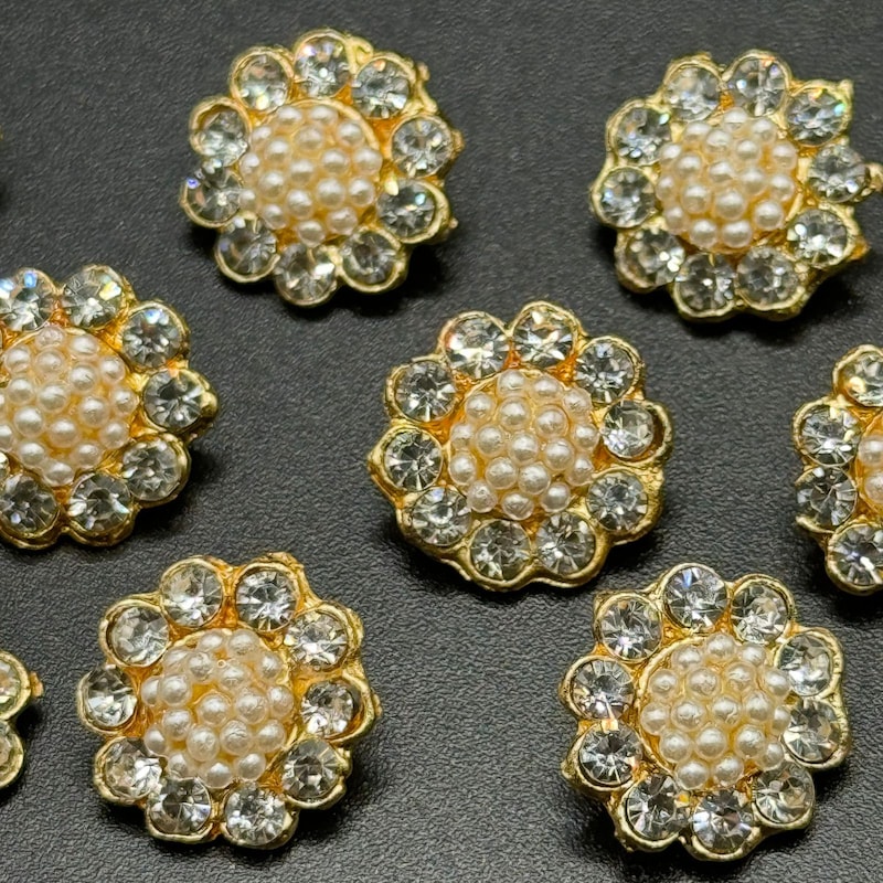 Black Rhinestone Buttons - Etsy