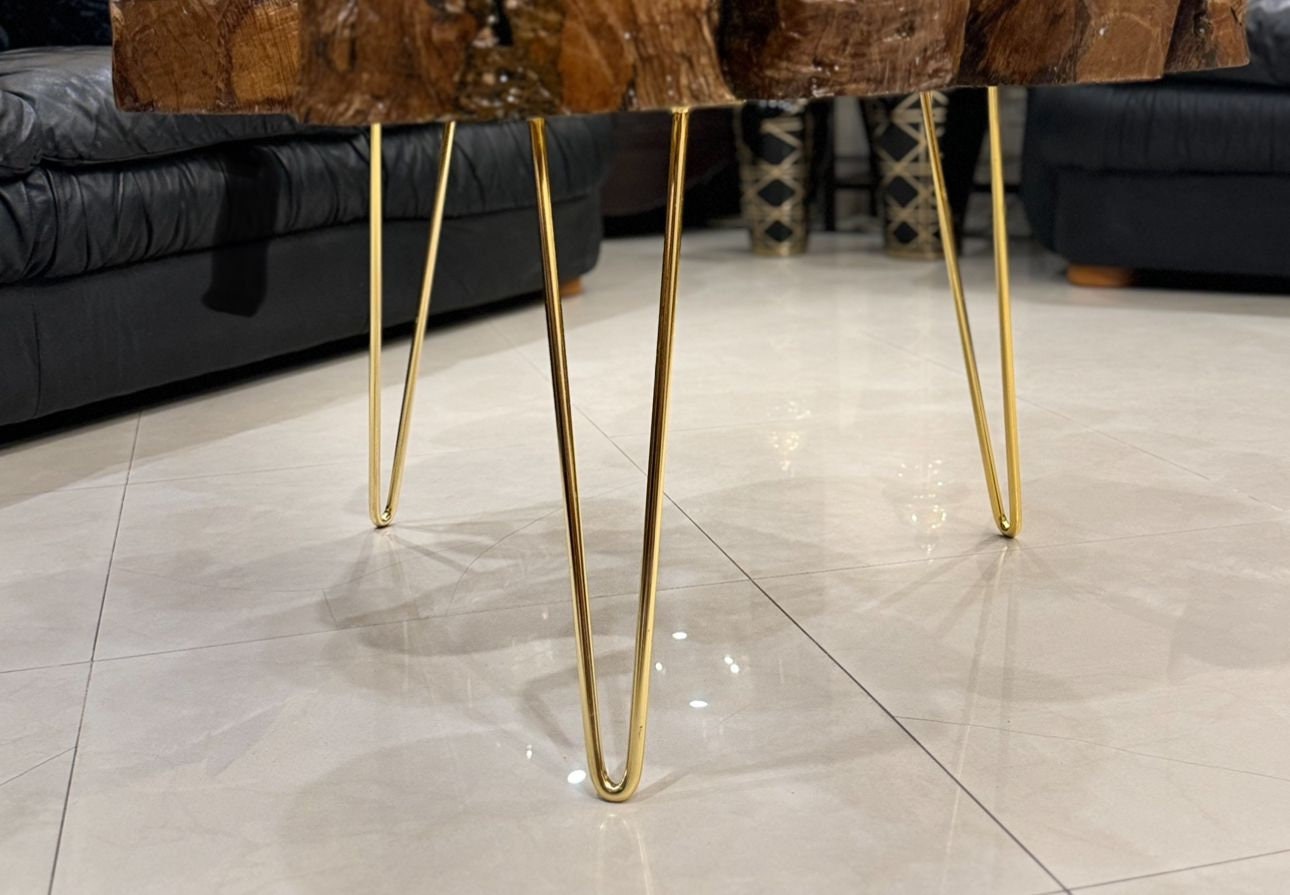 Live Edge Coffee Table, Epoxy Resin Round Table, River Epoxy Center Table, Custom Order Table - Etsy