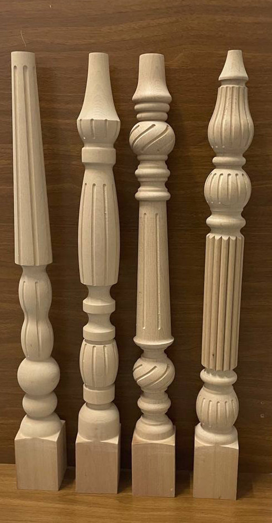 Set of 4 Farmhouse Wood Table Legs Kitchen Island Legs Dining Table ...