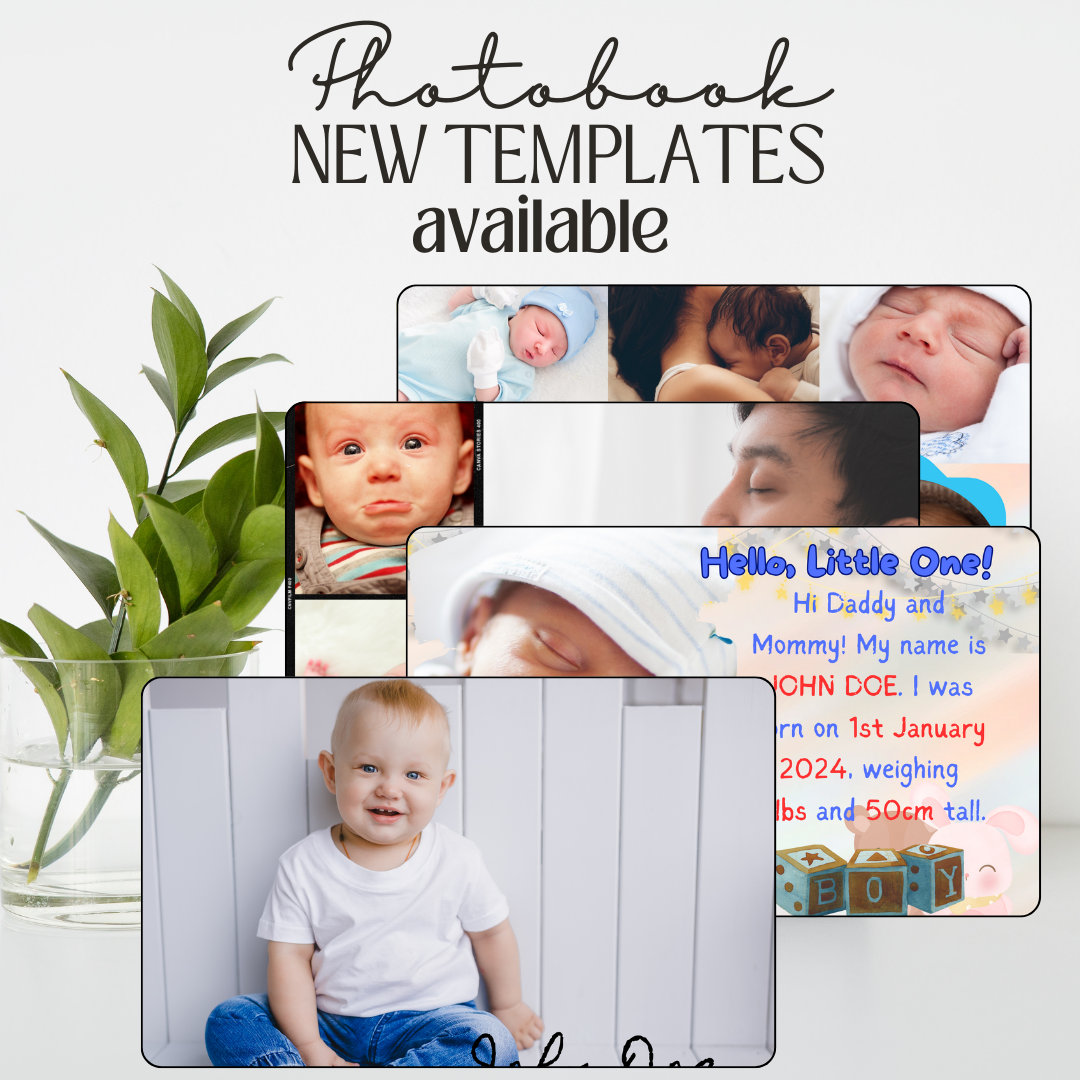 Photobook Template Bundle Family, Travel, Baby, Birthday, Christmas ...
