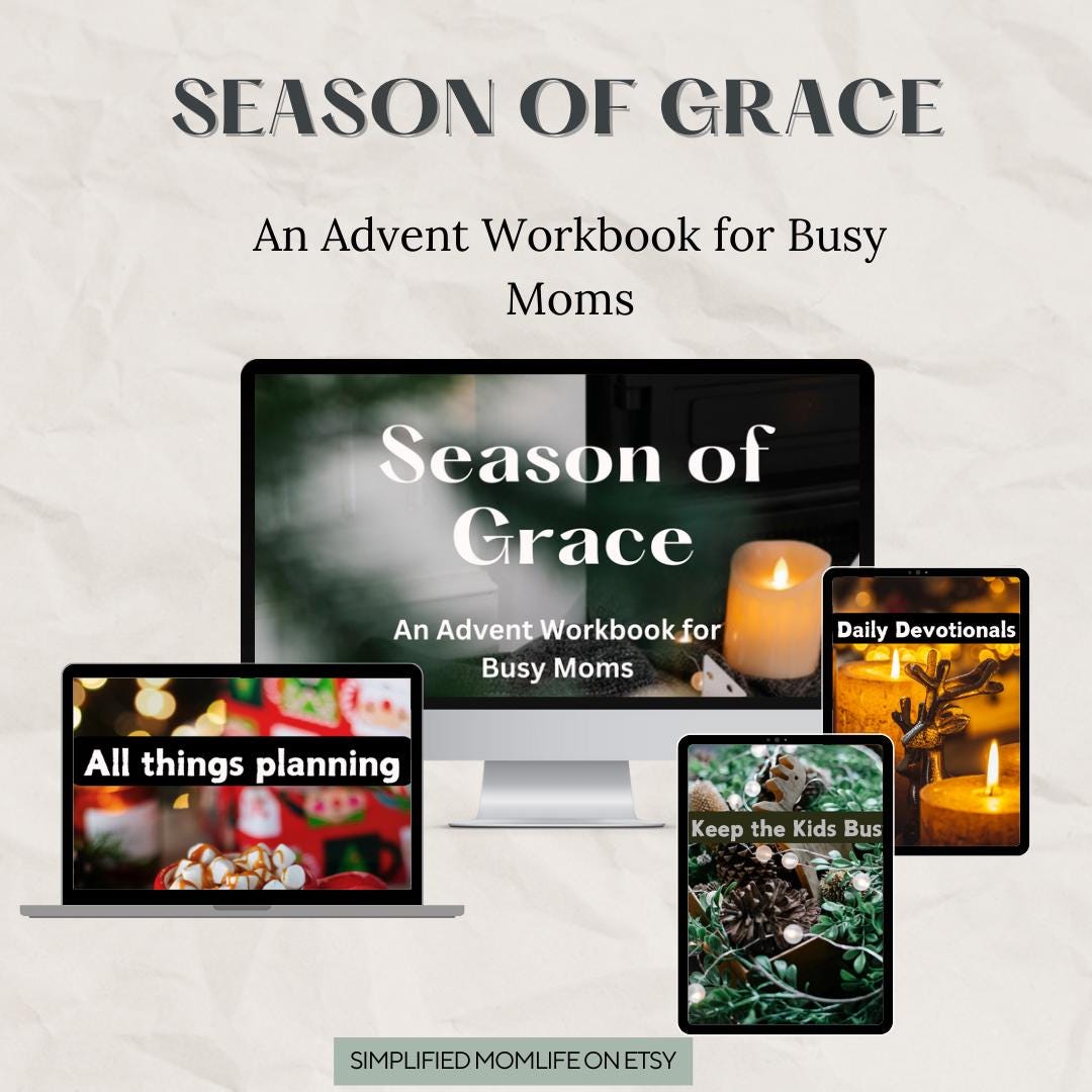 Season of Grace - Instant Download Advent Workbook for Busy Moms - Etsy