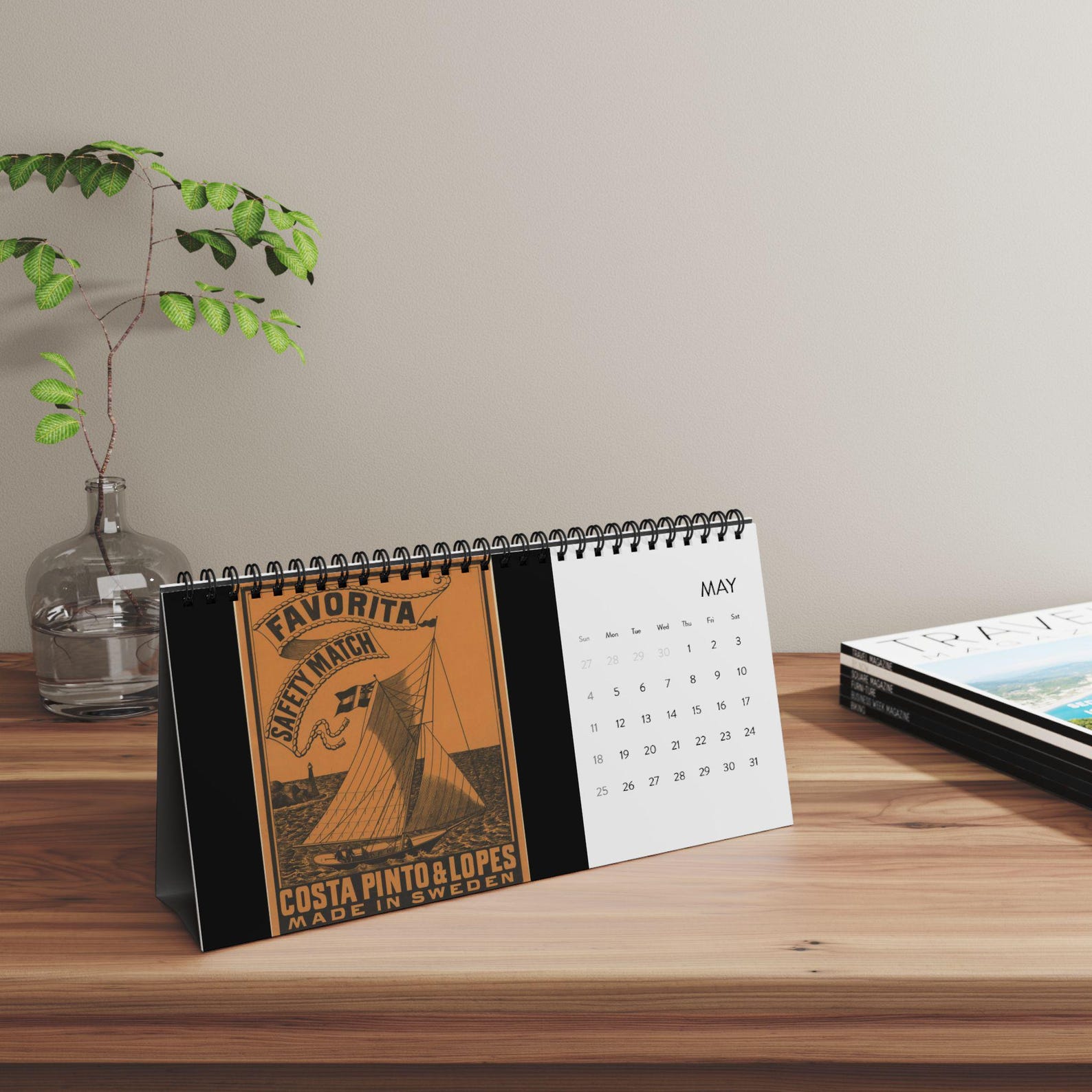 Vintage Matchbox Calendar-2025 Desktop-retro Match Box Covers From ...