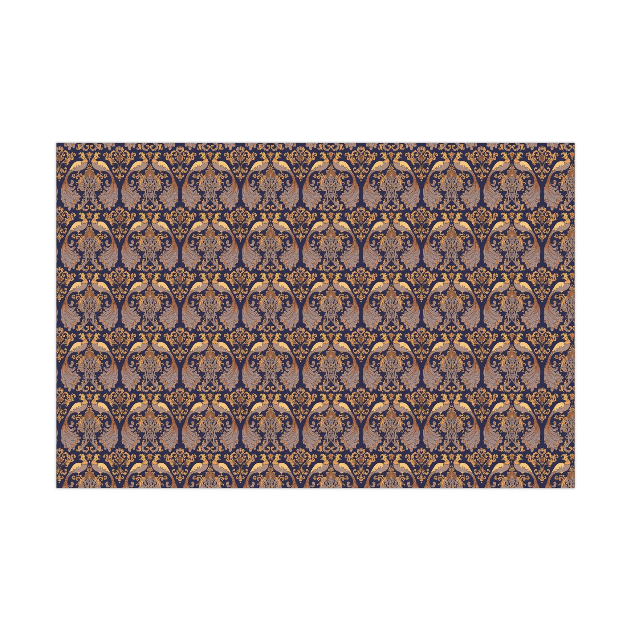 Peacock Art Deco Gift Wrap Paper. Retro Vintage Art Nouveau. 1920s ...