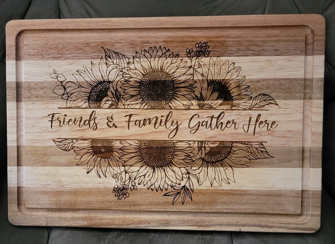 Acai Wood Cutting Board Laser Engraved - Etsy