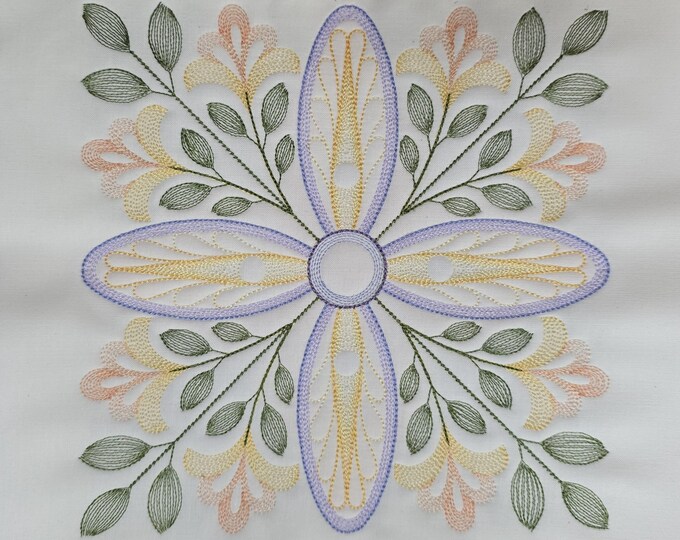Machine Embroidered Quilt Blocks - Etsy
